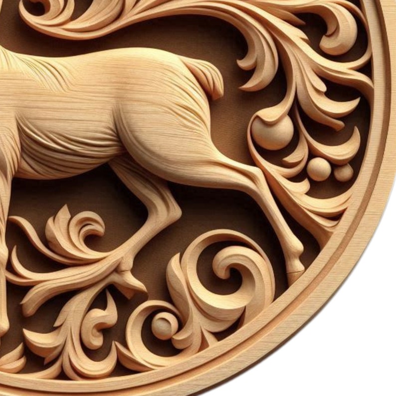 Deer Coin Depth Map Heigh Map 3D Laser Engrave Xtool stl File PNG ...