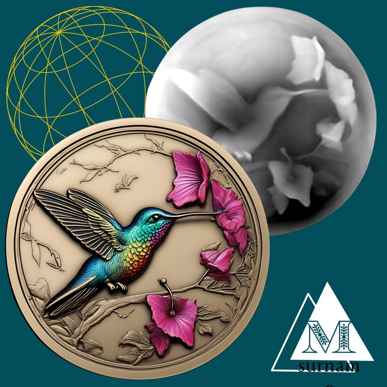 Coin Depth Map Heigh Map 3D Laser Engrave Xtool stl File lightburn 3d ...