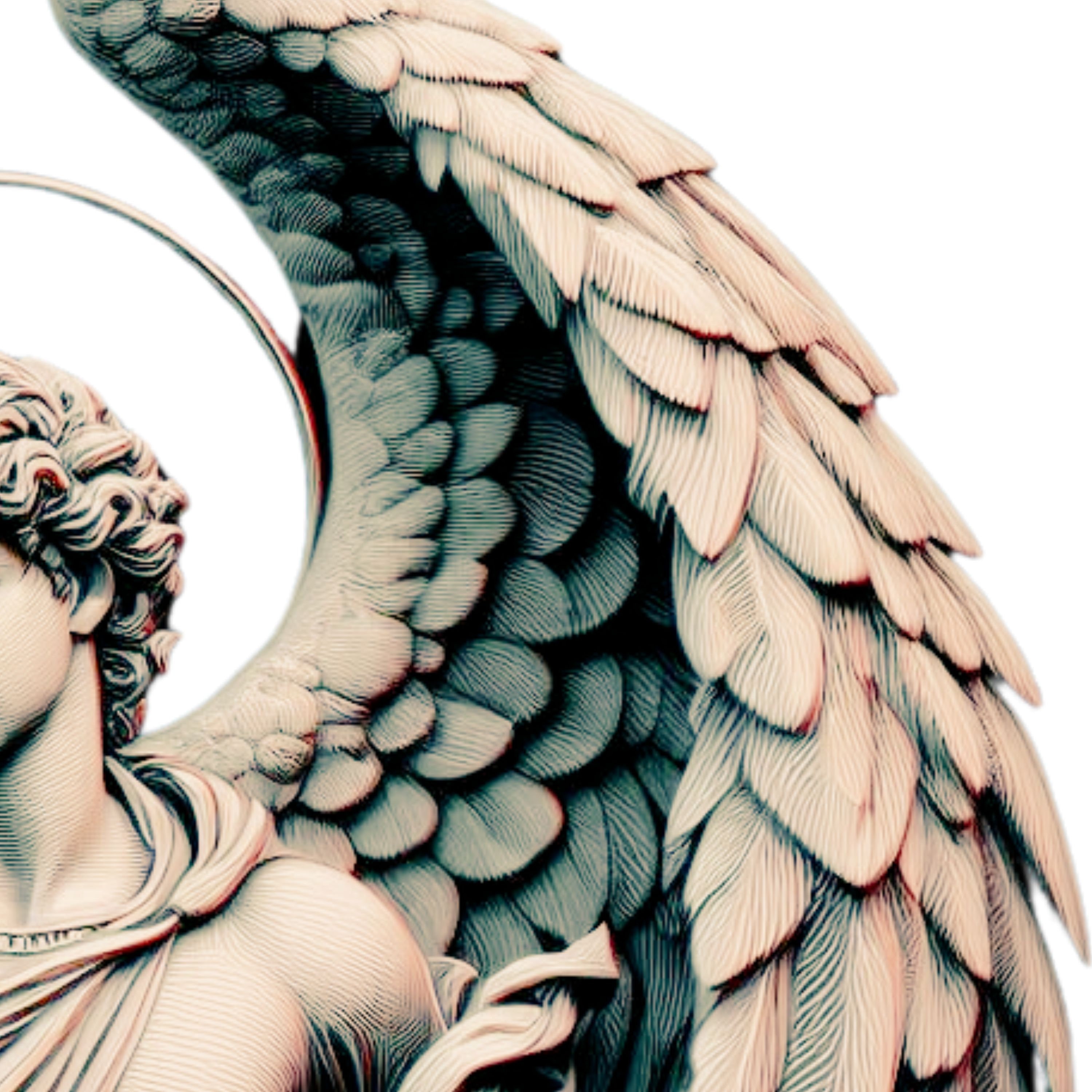 Archangel Michael 3d Illusion Laser Engraving Depth Map Heigh Map Xtool ...