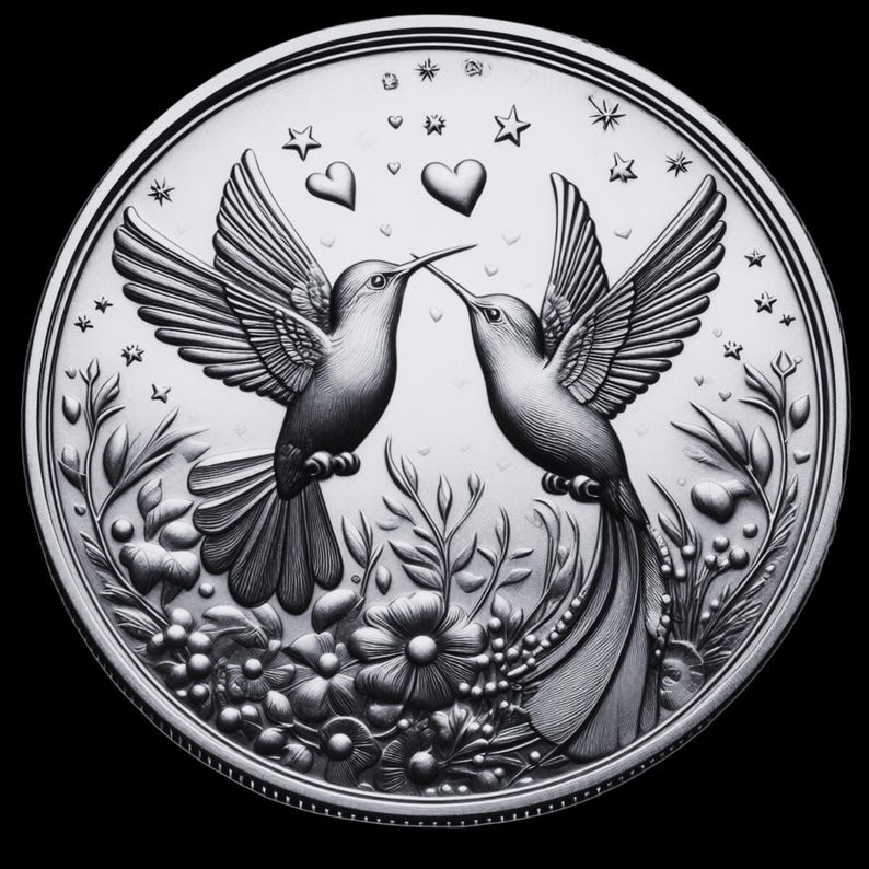 Hummingbirds 3D Laser File Depth Map PNG File Depth Engraving Brass ...