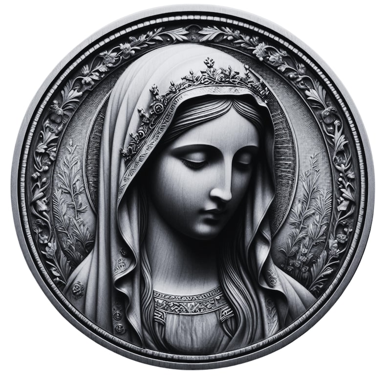 Virgin Mary 3D Relief STL File | Embossing | Depth, Height Map | Resin ...