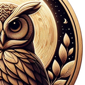 Owl Depth Map Laser Burn PNG 3D Illusion Laser Ready Filewood Engrave ...