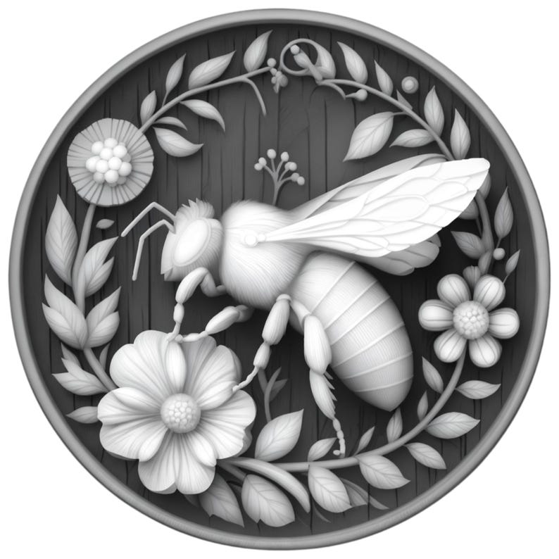 Bee 3D Illusion | Depth Map | Laser Burn PNG | Laser Ready File ...