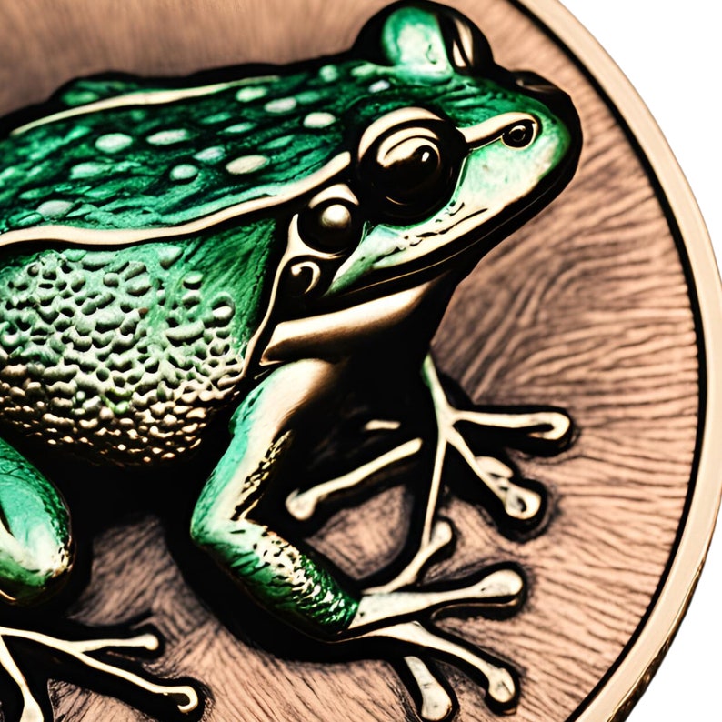 Frogcoin Depth Map Heigh Map 3d Laser Engraved Xtool stl File lightburn ...