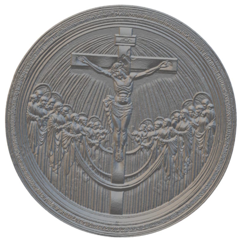 Crucifix Jesus 3D Relief STL File | Embossing | Depth, Height Map ...