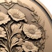Flowers Coin Depth Map Heigh Map 3D Laser Engrave Xtool Stl File ...