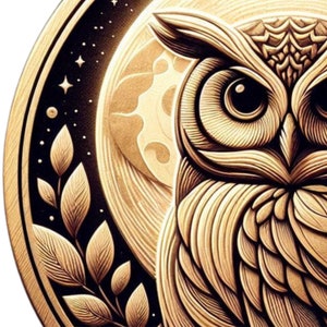 Owl Depth Map Laser Burn PNG 3D Illusion Laser Ready Filewood Engrave ...