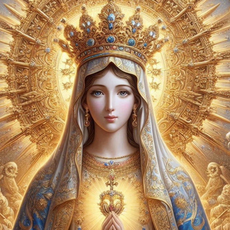 Virgin Mary Depth Map Laser Burn PNG 3D Illusion Laser Ready Filewood ...