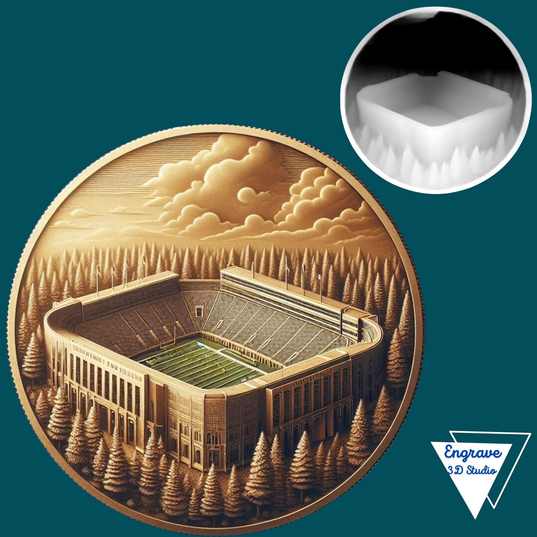 Michigan Football Stadium 3D Laser Depth Map laser File Depth Engraving ...