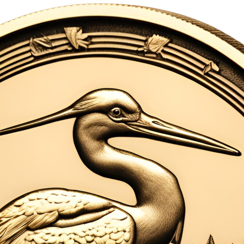 Stork Bird Coin Depth Map Heigh Map 3D Laser Engravextoolstl File ...