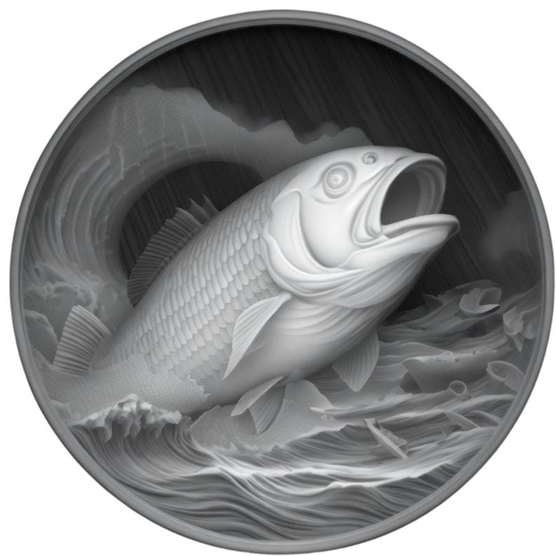 Fish 3D Illusion | Depth Map | Laser Burn | PNG |laser Ready File ...