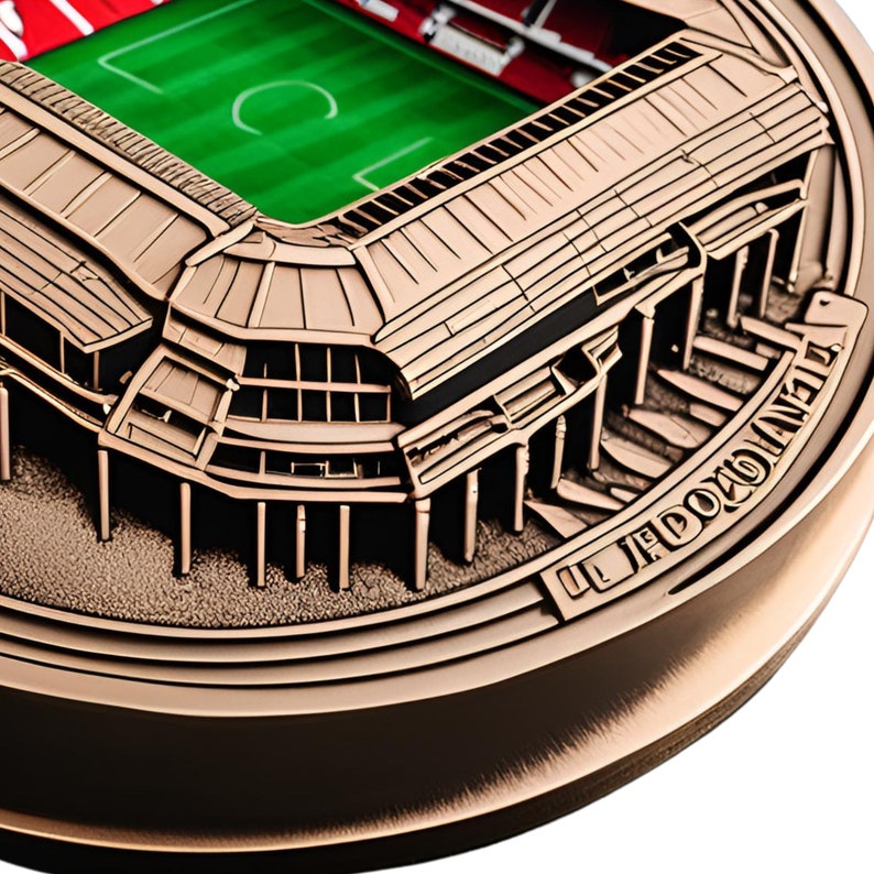 Liverpool Anfield Stadium Coin Depth Map Heigh Map 3D Laser ...