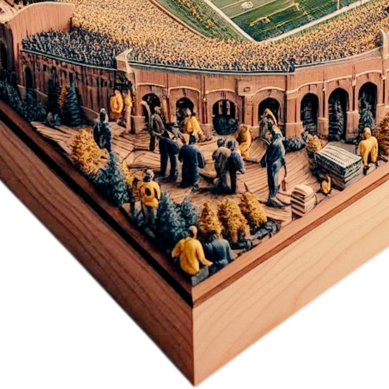 Michigan Stadium 3D Relief STL File | Embossing | Depth, Height Map ...