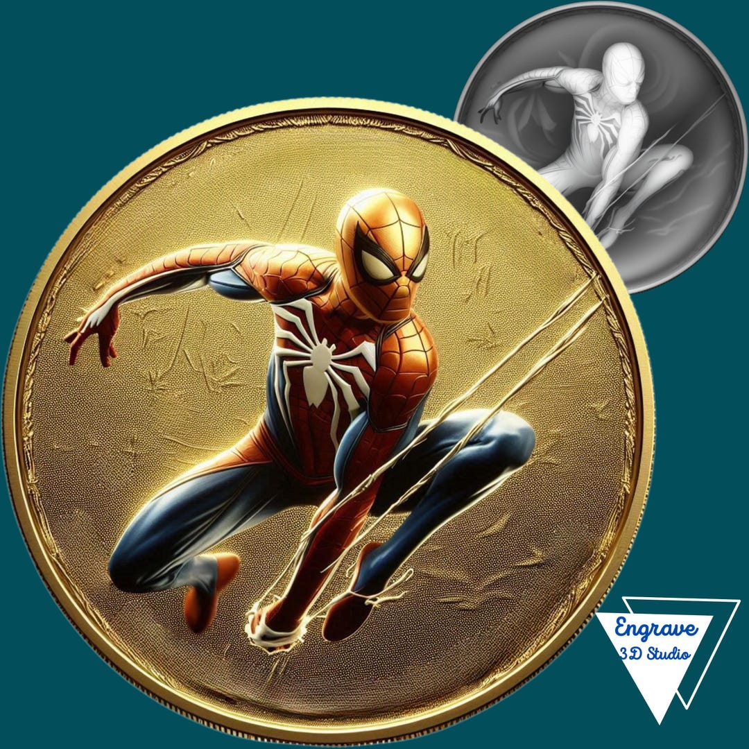 Spiderman 3D Laser Engraving File: Depth Map PNG (digital Download) - Etsy