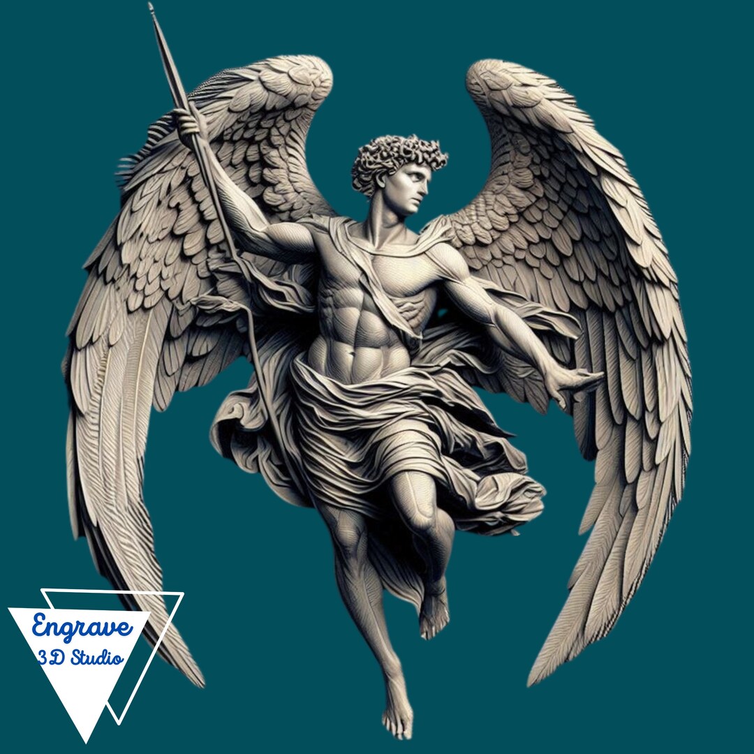 Saint Michael3d Illusion Laser Engraving Xtool lightburn art Download ...