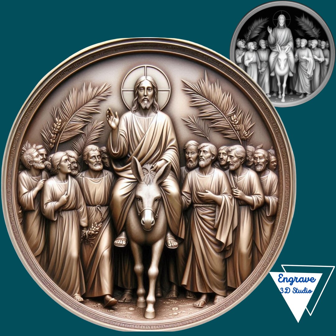 Jesus Entry Into Jerusalemstl File | Coin Depth, Hight |laser Cut ...