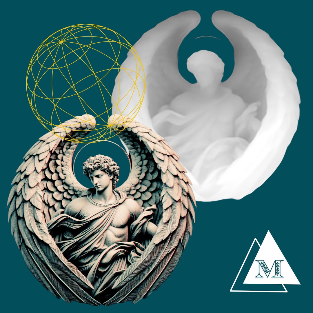 Archangel Michael 3d Illusion Laser Engraving Depth Map Heigh Map Xtool ...