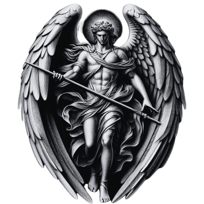 Archangel Michael 3D Relief STL File | Embossing | Depth, Height Map ...