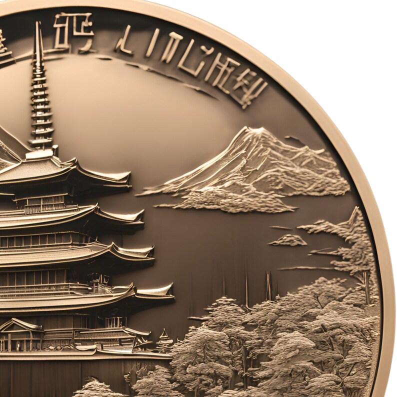 Tokyo Coin Depth Map Heigh Map3d Laser Engrave Xtool Stl File lightburn ...