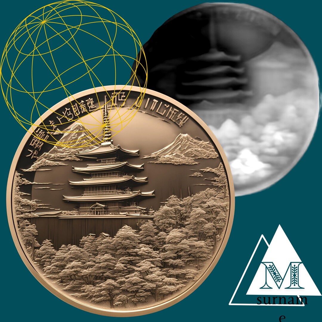 Tokyo Coin Depth Map Heigh Map3d Laser Engrave Xtool Stl File lightburn ...