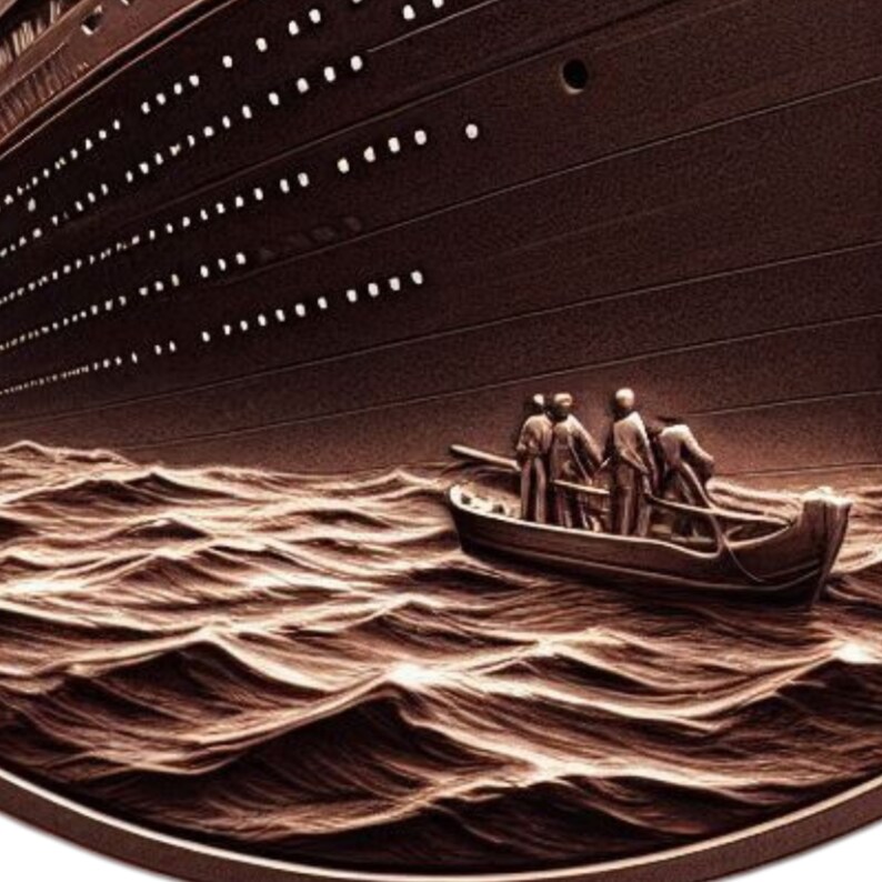 Titanic 3D Illusion Depth Map Heigh Map 3D Laser Engravextoollightburn ...