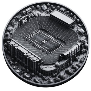 Michigan Football Stadium 3D Illusion | Depth Map| Laser Burn | Laser ...