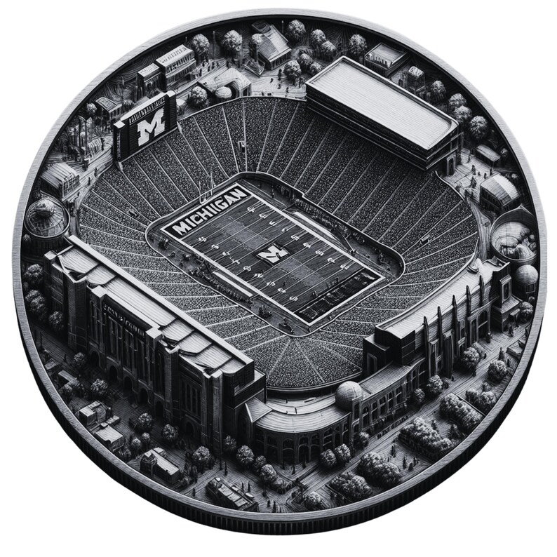 Michigan Stadium 3D Relief STL File | Embossing | Depth, Height Map ...