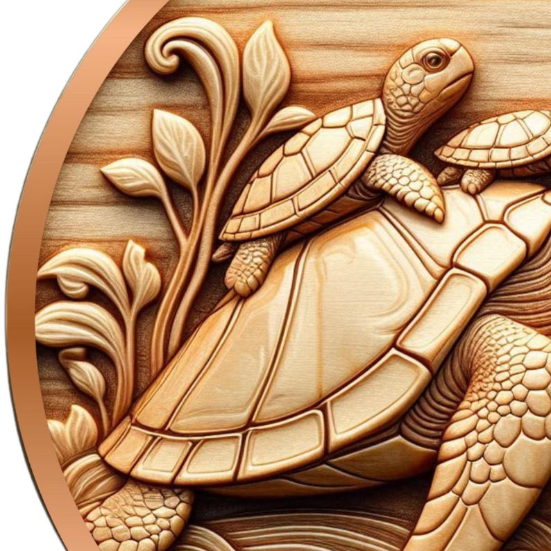 Mom Turtle | Kids STL File | Depth, High Relief | Laser Cut | Laser ...