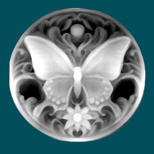 Butterfly 3D Laser File|depth Map | Height Map | 3D Laser Engraving ...