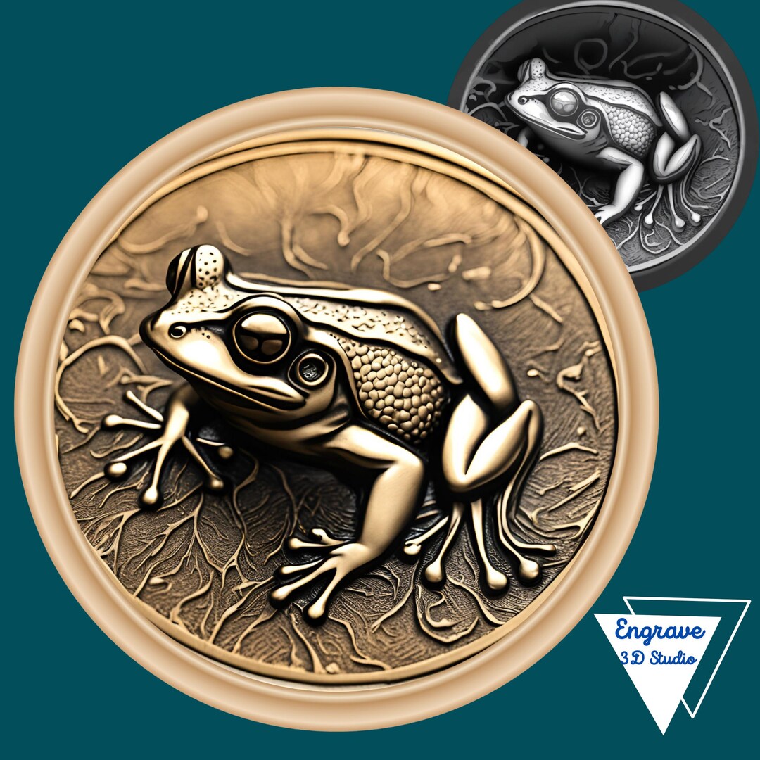 Frog C3D Relief STL File | Embossing | Depth, Height Map | Resin ...
