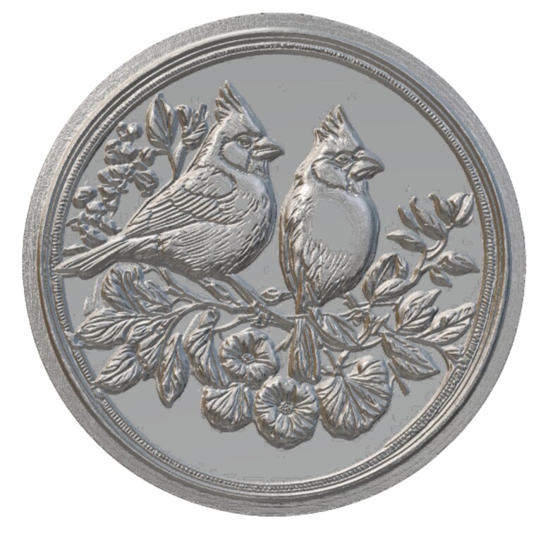 Cardinals Coin | STL File | Embossing | Depth, Height Map | CNC | Resin ...
