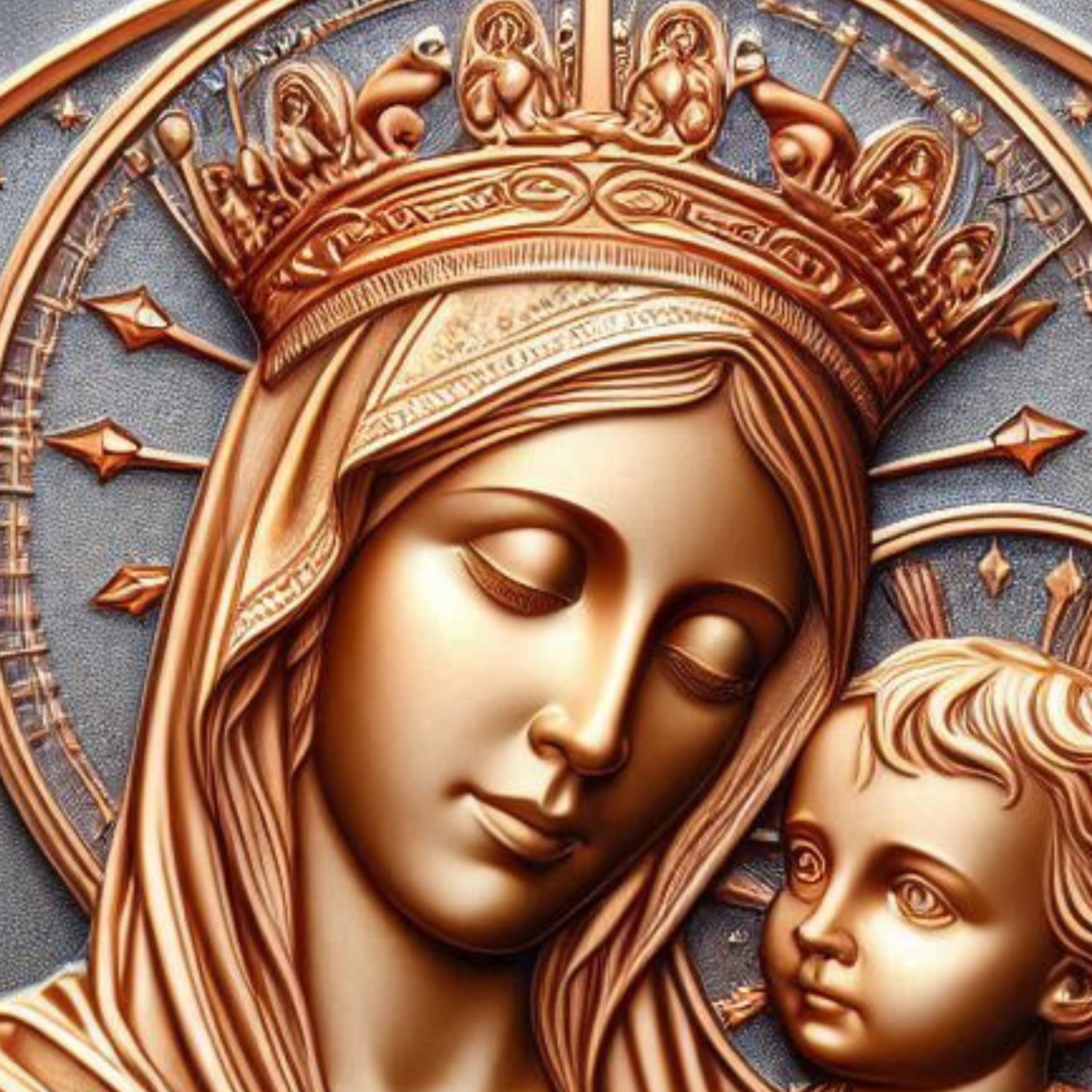 Virgin Mary Jesus 3D Illusion: Laser Engraving Depth Map (digital File ...