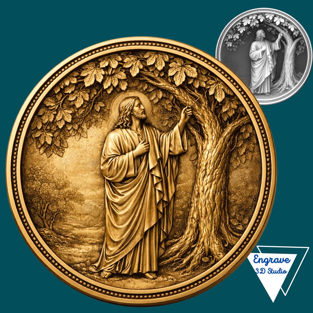Jesus and the Fig Tree | STL File | Depth, High Relief | Laser ...