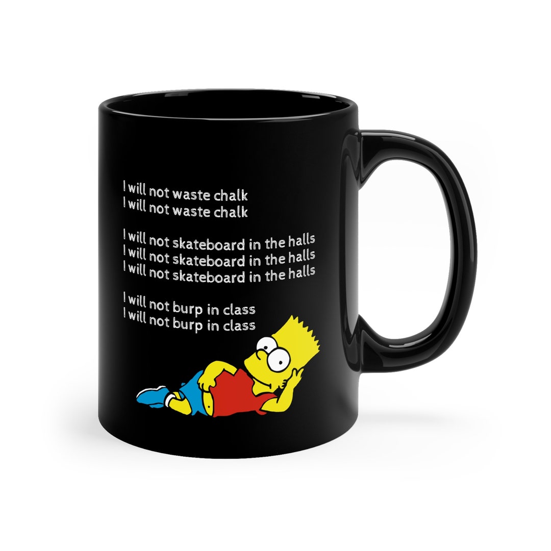 Bart Simpson Mug Cartoon Mug Holiday Gift Mug Coffee Mug - Etsy