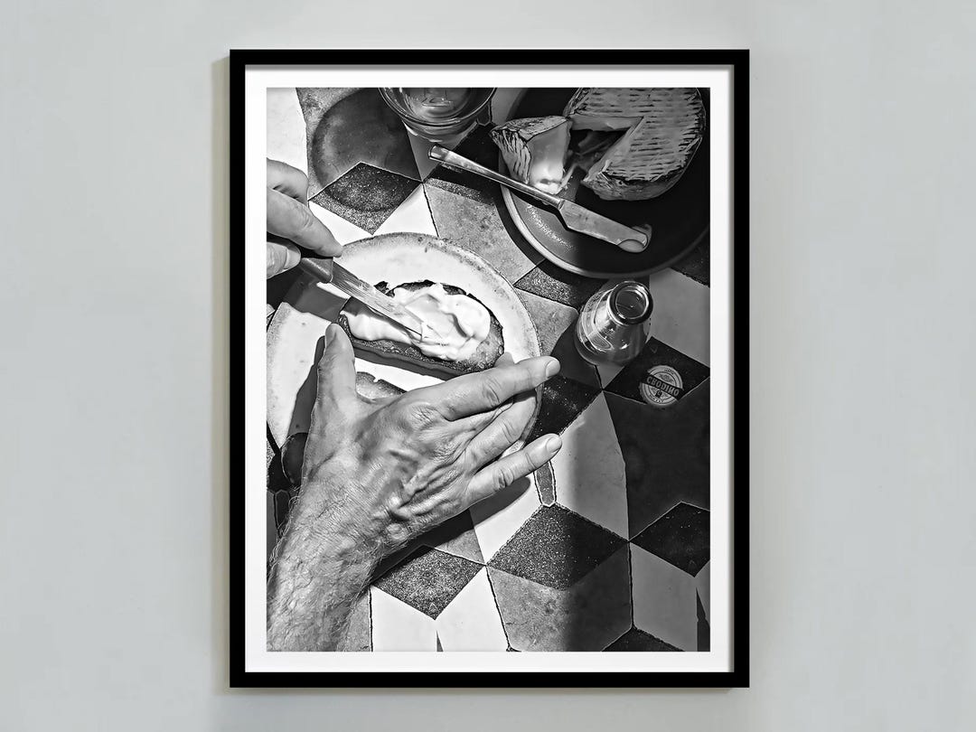 Italian Breakfast Poster: Black and White Vintage Kitchen Wall Art ...