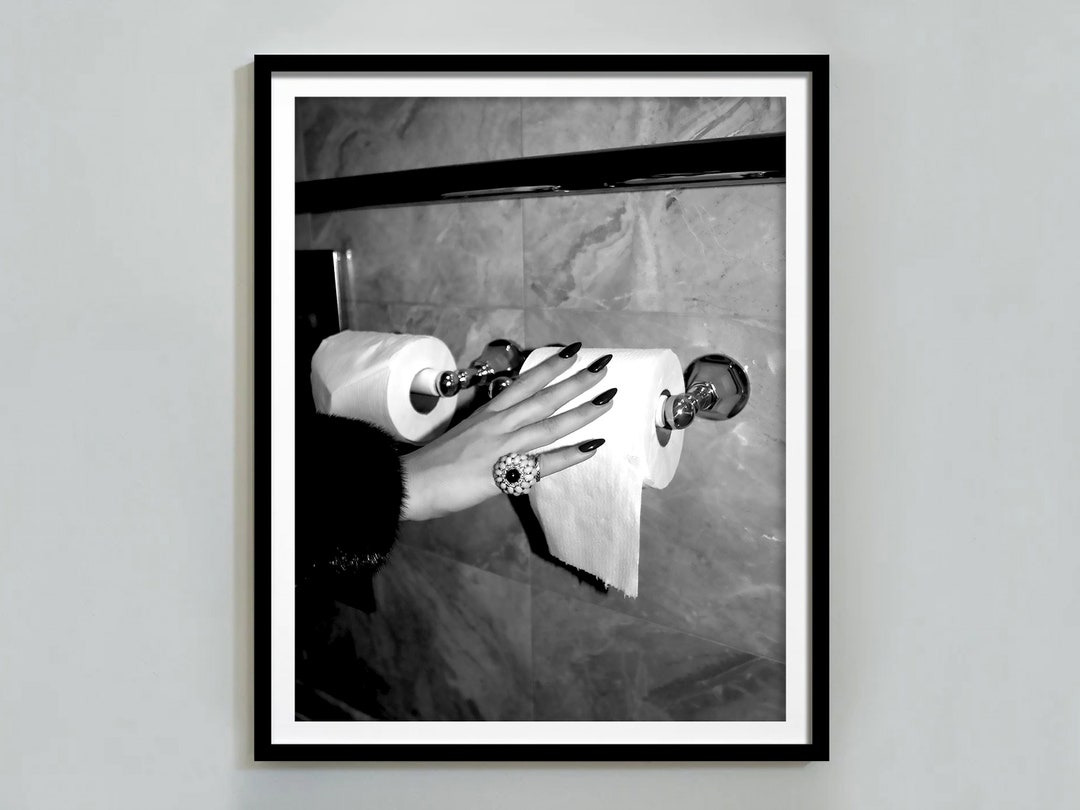 Hypebeast Bathroom Poster, Luxury Fashion Print, Black and White ...