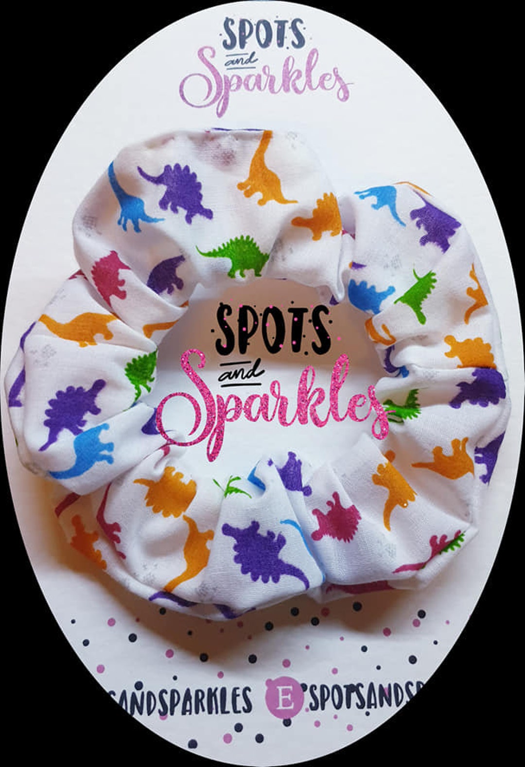 Multi Coloured Dinosaur Handmade Hair Scrunchie,large Scrunchies for ...