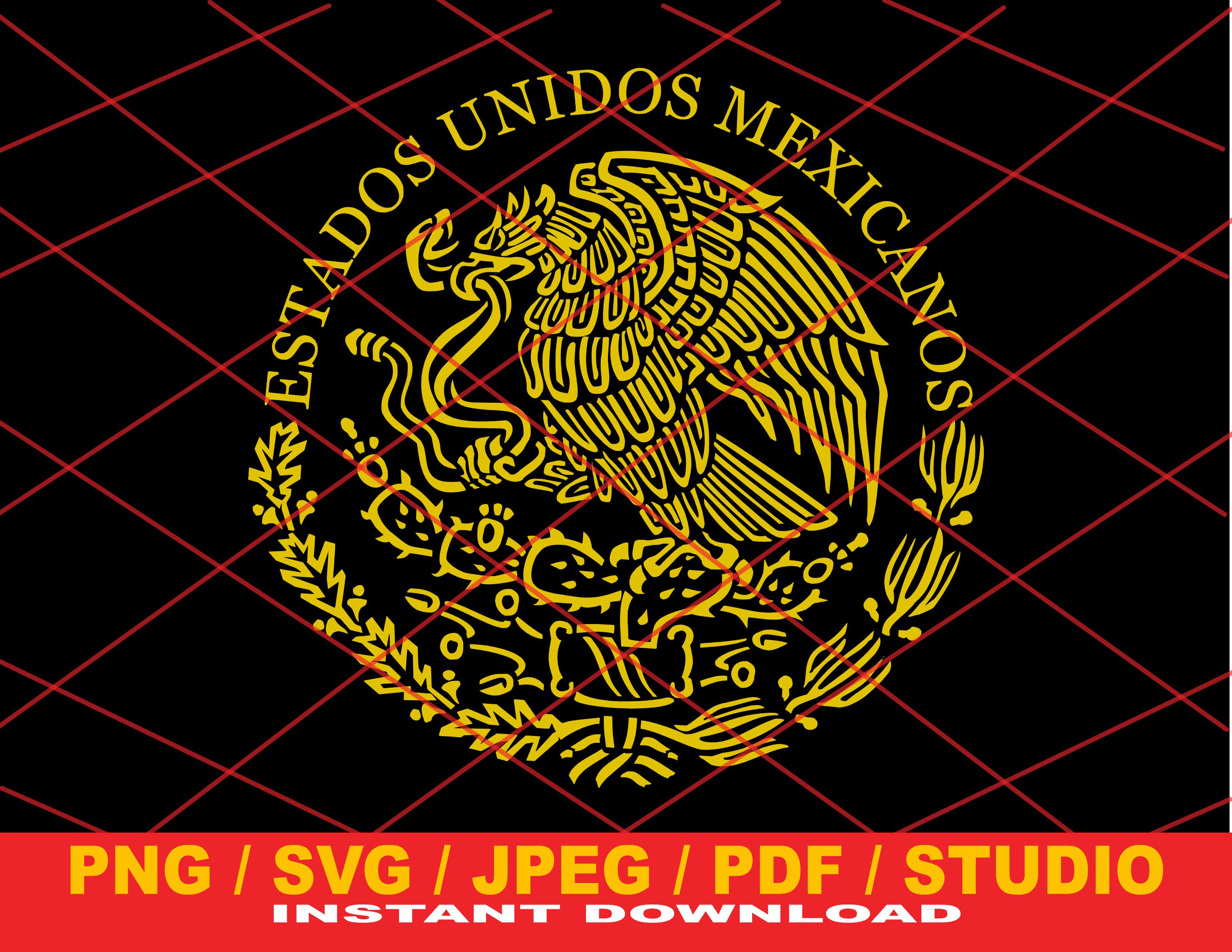 Shield MEXICO/ SVG Shield of Mexico/ Vector Eagle Mexico/ SVG Mexico ...