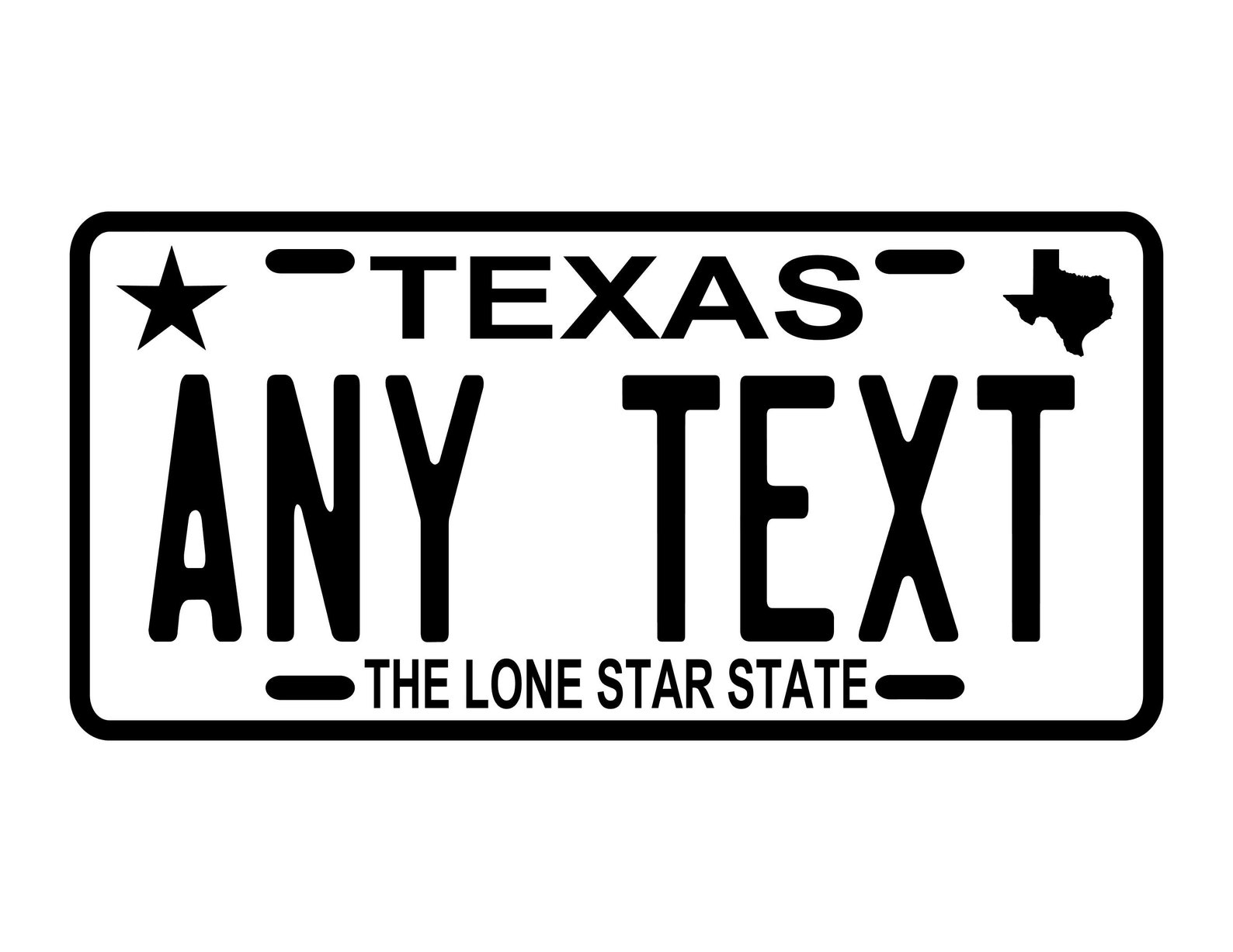 Personalized Texas Car Plate / Texas State Plate / Car Plate TEXAS ...