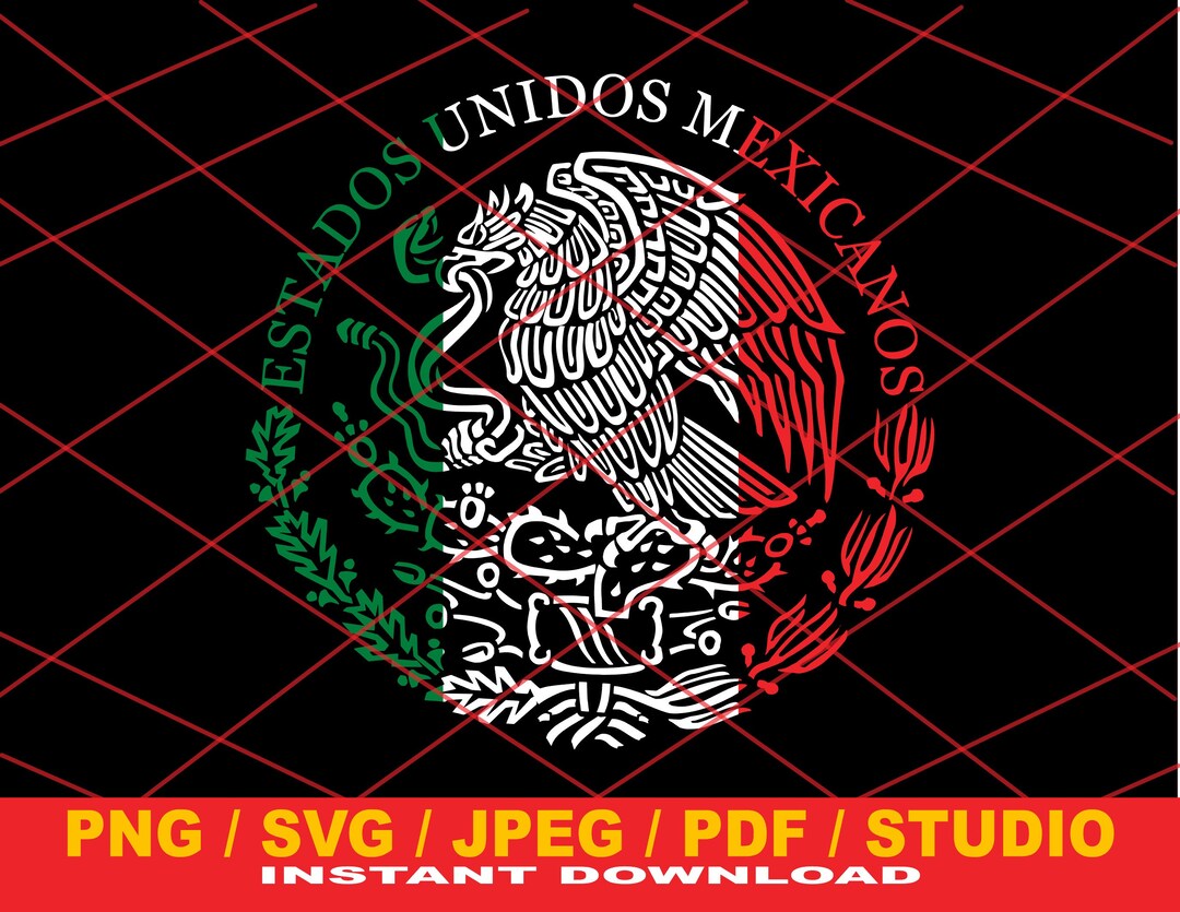 Buy Shield MEXICO Tricolor/ SVG Shield Mexico Tricolor/ Vector Aguila ...