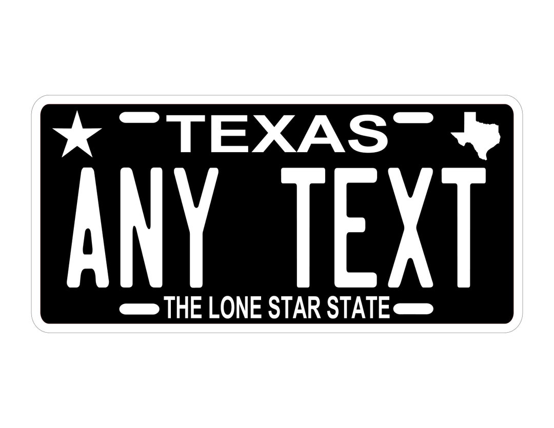 Personalized Texas Car Plate / Texas State Plate / Car Plate TEXAS ...