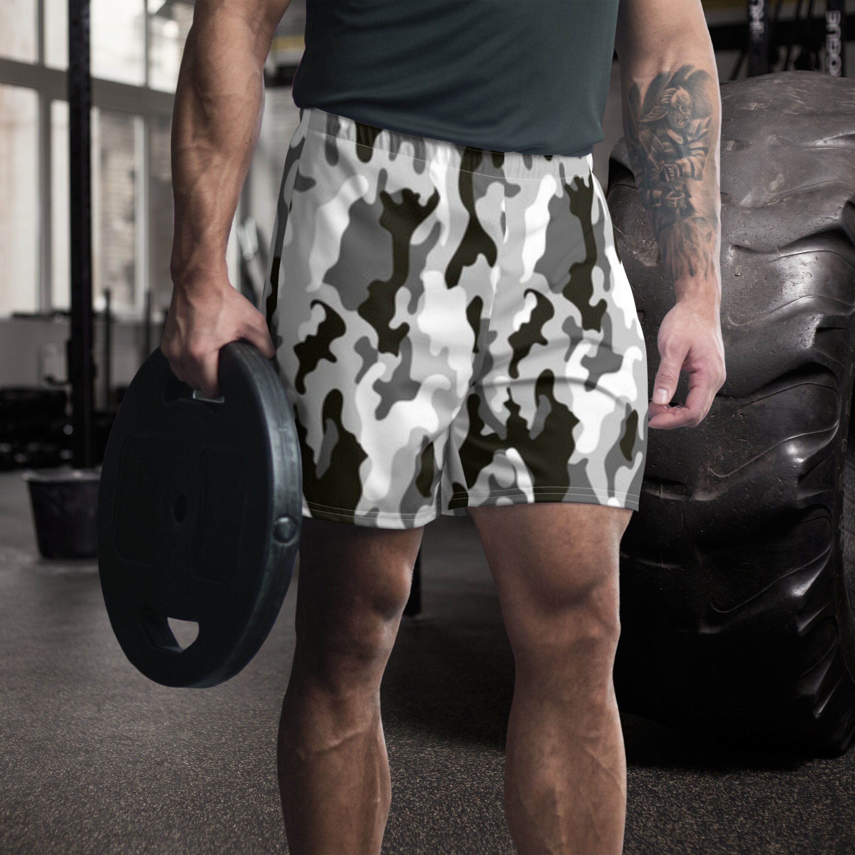Mens Shorts Functional Fitness Custom Camouflage Athletic Shorts Gym ...