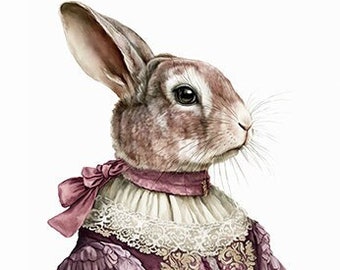 Gentleman Rabbit in Fancy Clothing, Well-dressed Rabbit, Elegant Bunny ...