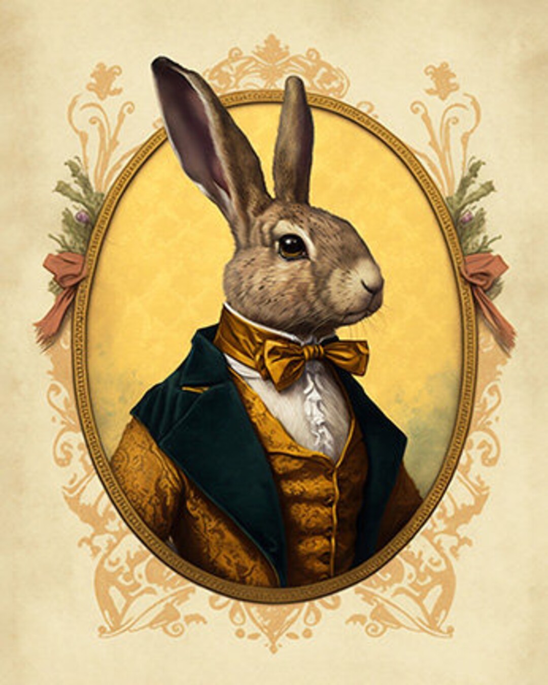 Gentleman Rabbit in Fancy Clothing, Well-dressed Rabbit, Elegant Easter ...