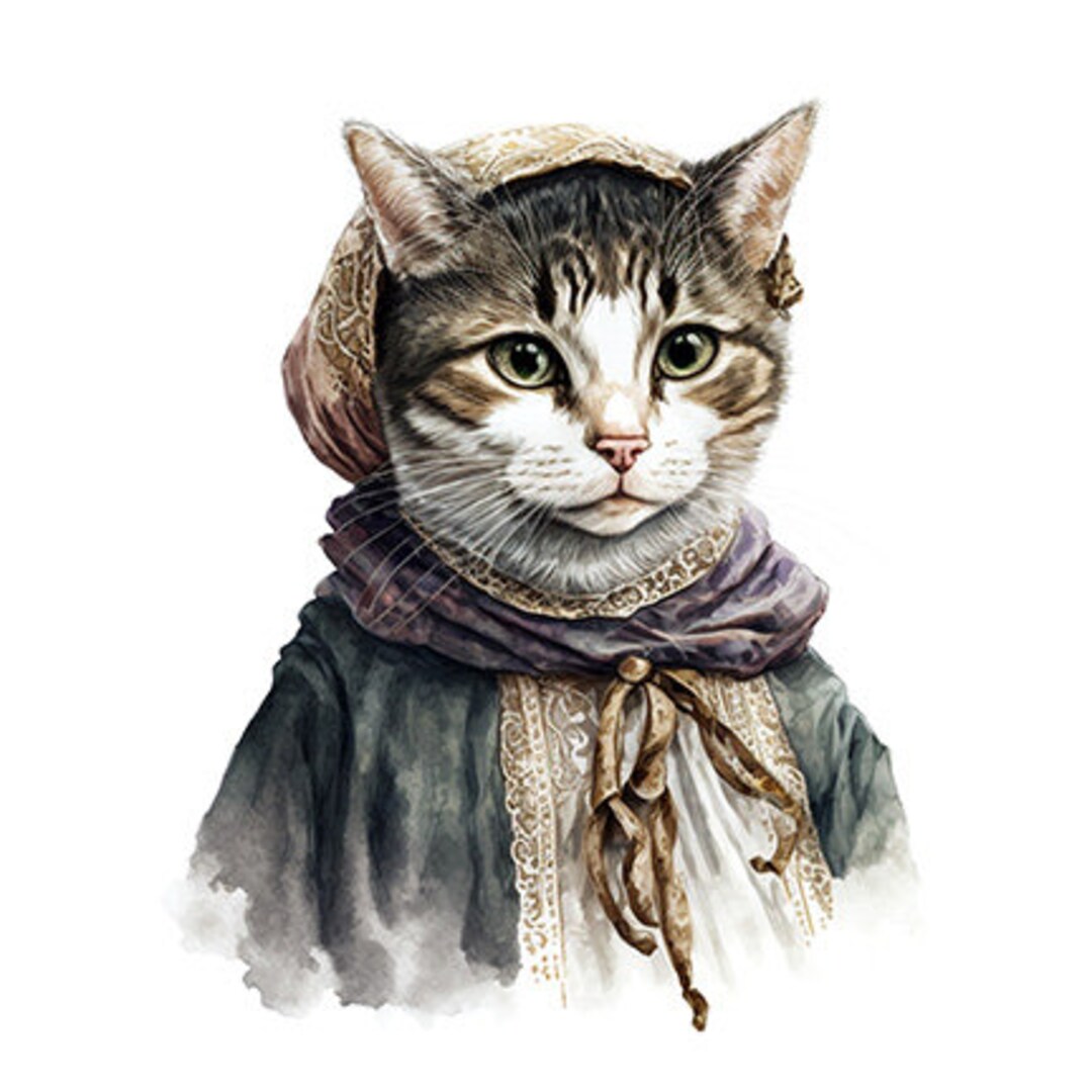 Celtic Cat in Traditional Clothing, Irish Cat, Saint Patrick's Day ...