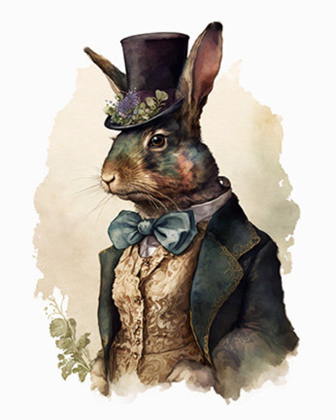 Gentleman Rabbit in Fancy Clothing, Well-dressed Rabbit, Elegant Bunny ...
