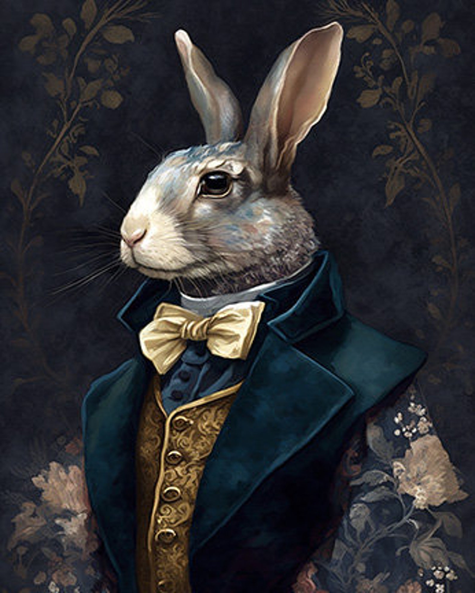 Gentleman Rabbit in Fancy Clothing, Well-dressed Rabbit, Elegant Bunny ...