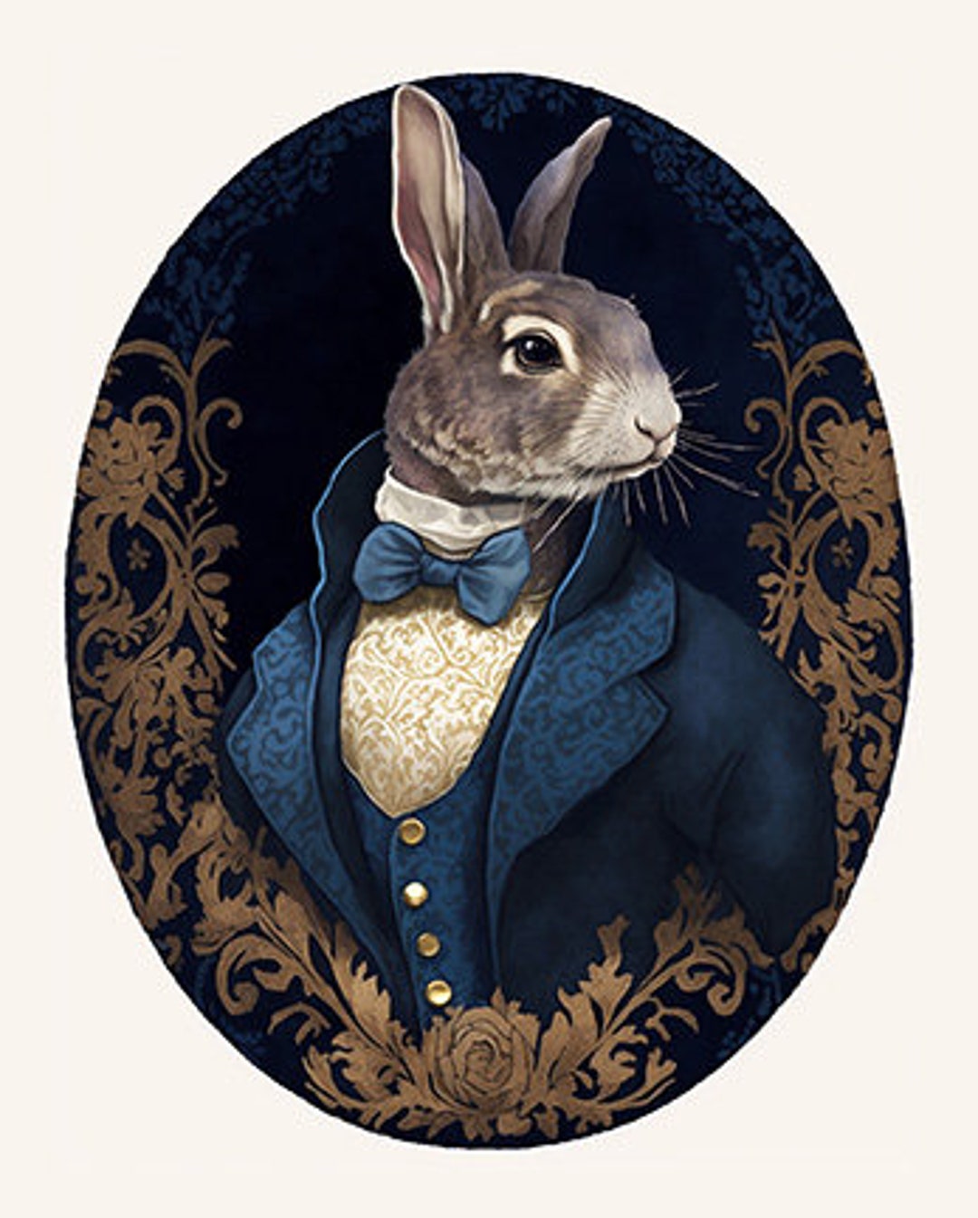 Gentleman Rabbit in Fancy Clothing, Well-dressed Rabbit, Elegant Bunny ...