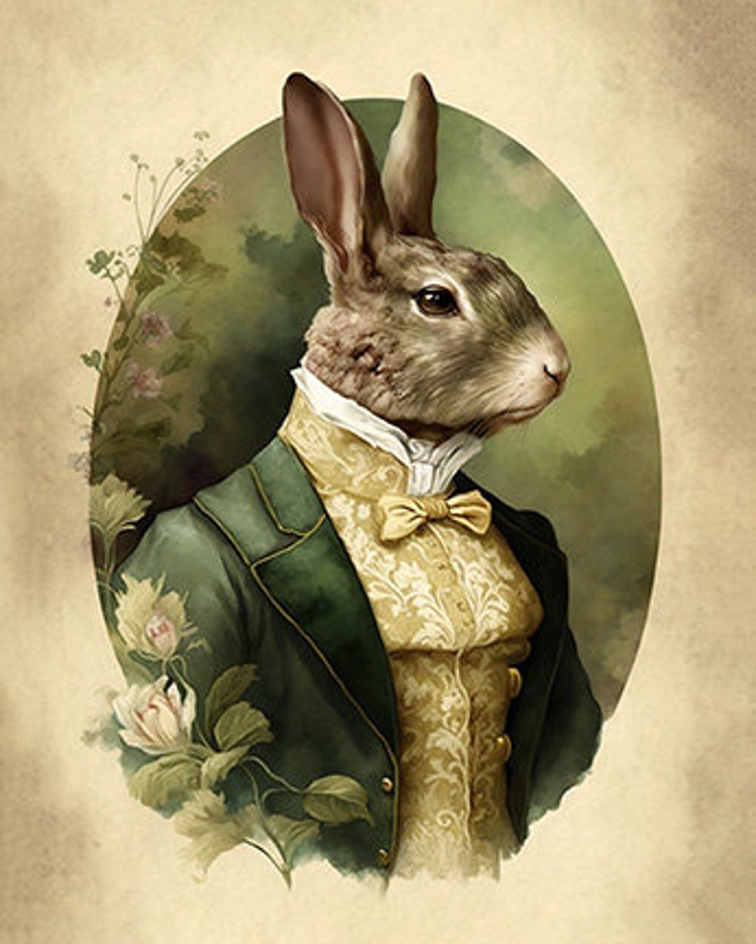 Gentleman Rabbit in Fancy Clothing, Well-dressed Rabbit, Elegant Bunny ...