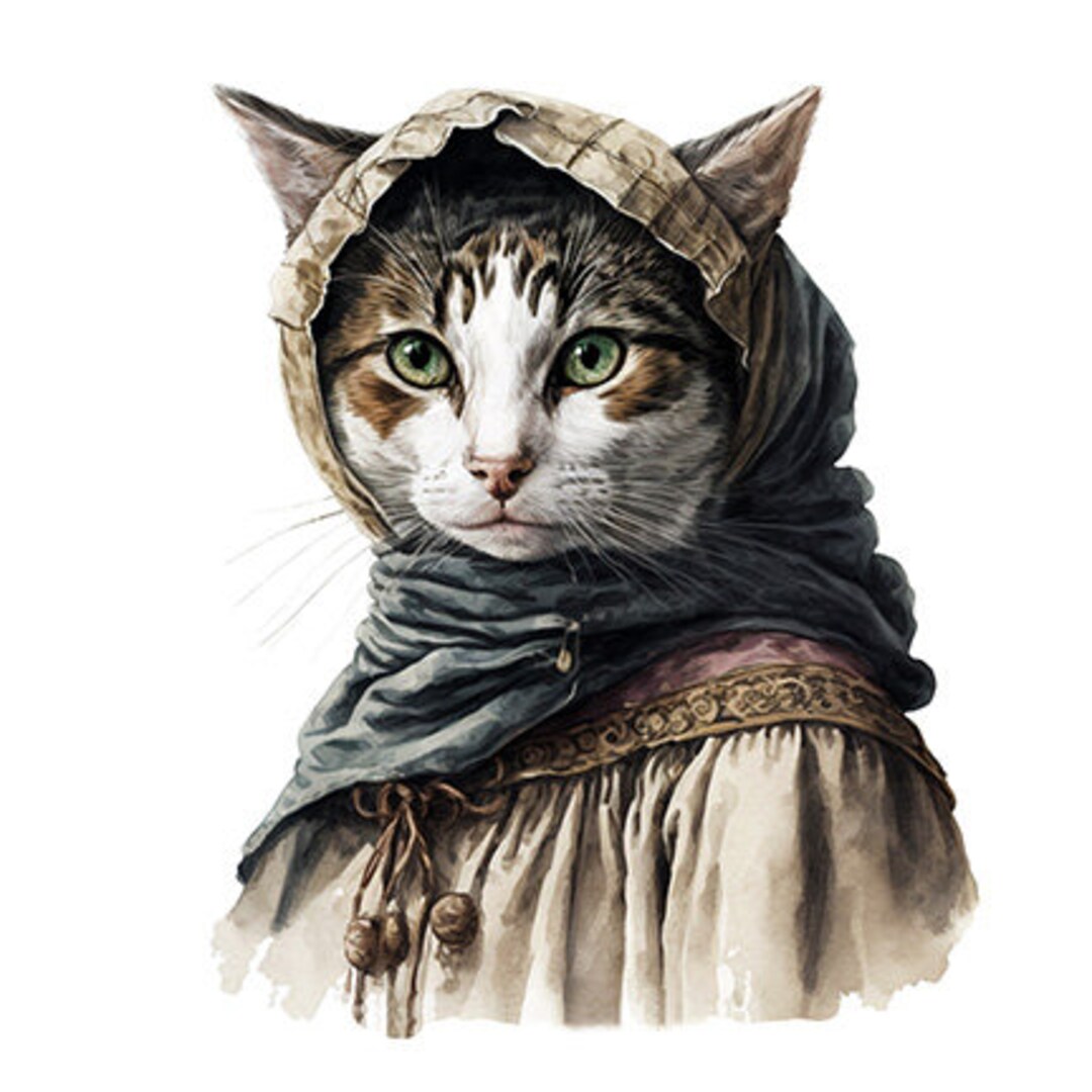 Celtic Cat in Traditional Clothing, Irish Cat, Saint Patrick's Day ...